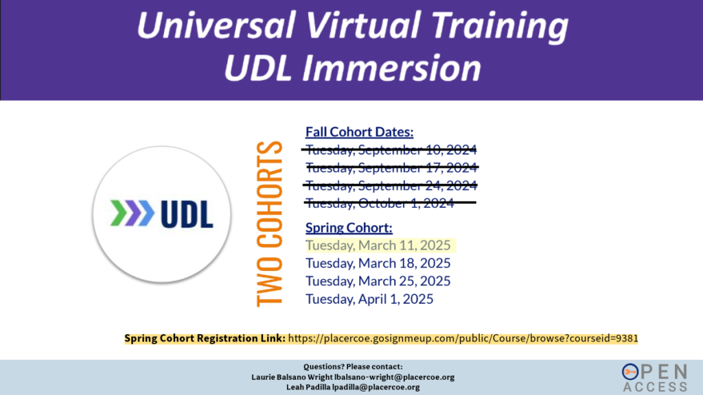 Universal Virtual Training UDL Immersion - CCEE